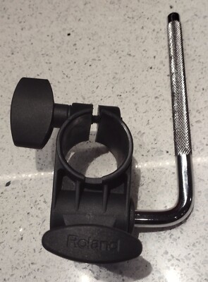 ROLAND Tom Snare pad mount clamp + L arm / rod MDH-6U : Fits 38mm rack ...