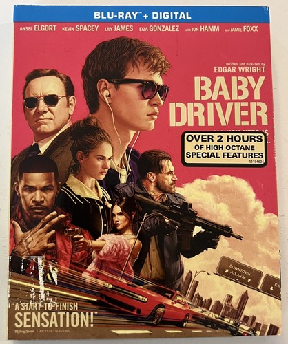 Baby Driver (Blu-Ray) (2017) Complete W/ Slip Cover, Jon Hamm, Jamie ...