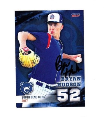 Bryan Hudson 2017 South Bend Cubs autographed signed team set card ...