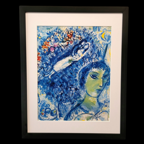 Marc Chagall 'Painter with Blue Bouquet" Collectible Modernism Framed ...