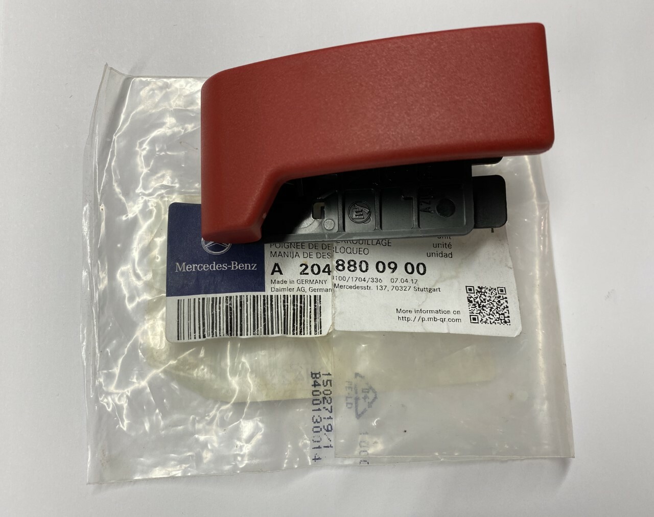 Genuine Mercedes-Benz A,B,C,E-Class Red Bonnet Release Pull Handle ...