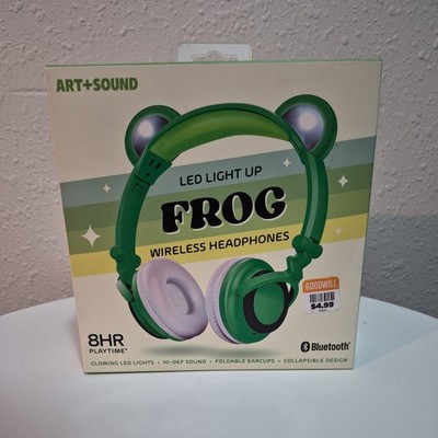 Art+Sound LED Light Up Frog Wireless Collapsible Headphones | eBay