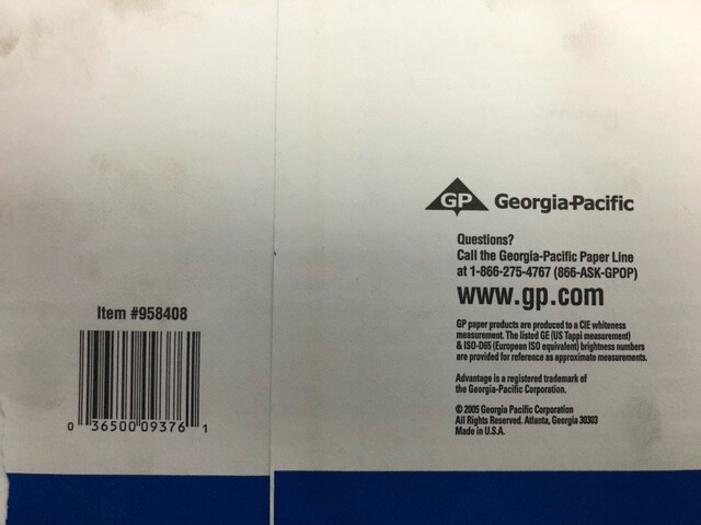 958408 Georgia Pacific 8.5X14 Copy Paper Ream Pack 4500 Sheets | eBay