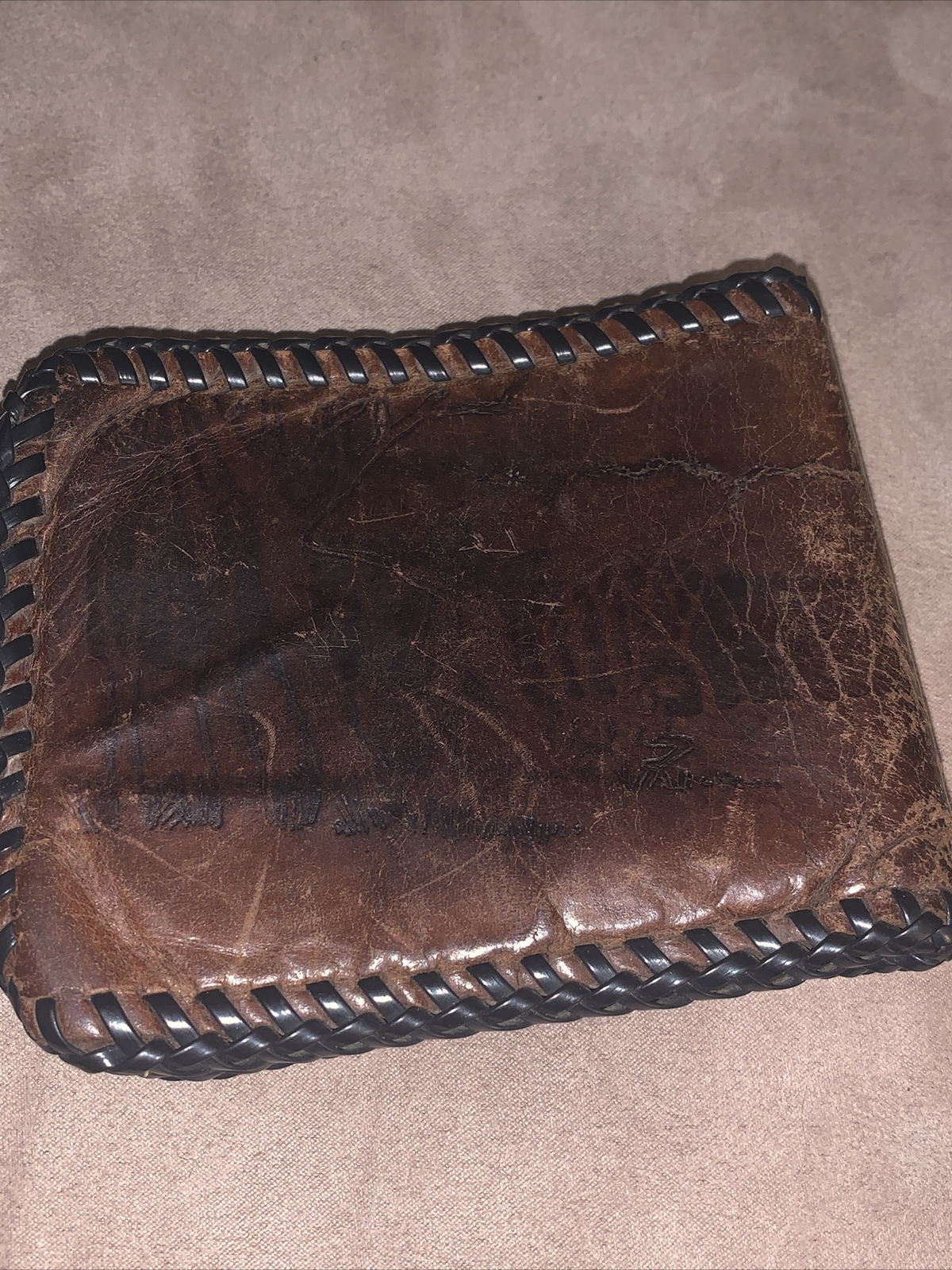 Vintage tooled laced Leather Wallet Hunter hunting Pheasant used | eBay