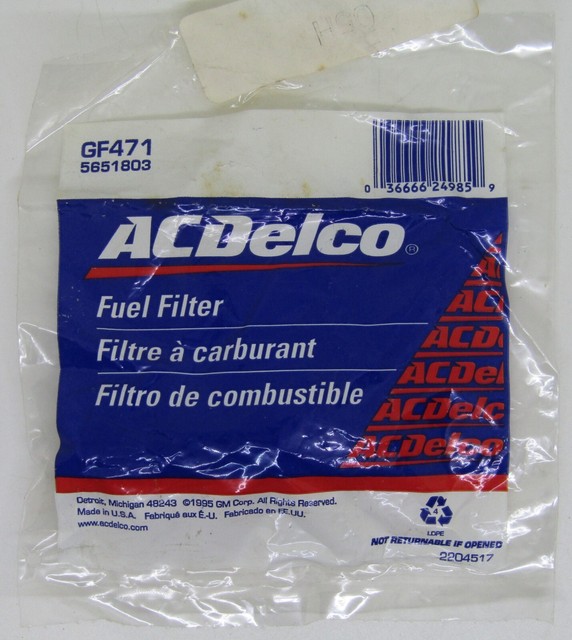 ACDelco Gf471 GM 5651803 OEM Professional Fuel Filter for sale online ...