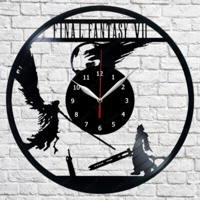 Final Fantasy VII Vinyl Record Wall Clock Fan Art Decor Vinyl Сlock 291 ...