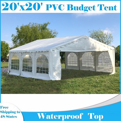 20'x20' Budget PVC Wedding Party Tent Canopy Shelter - White ...