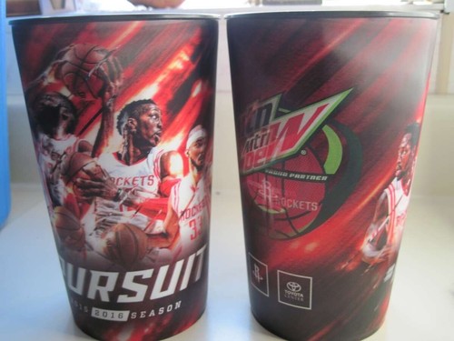 (2) 2015 - 2016 Houston Rockets Souvenir Cups Large Stadium Tumblers ...
