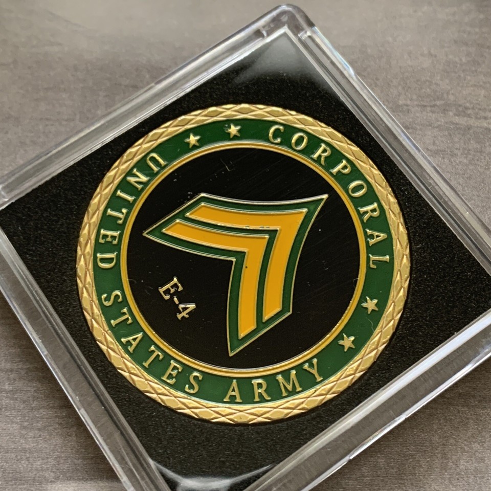UNITED STATES ARMY - Rank CORPORAL E-4 Challenge Coin with Case | eBay