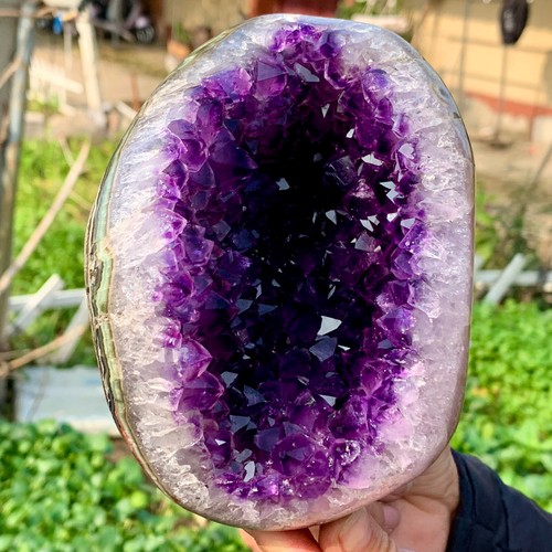 3.29LB Natural Amethyst geode quartz cluster crystal specimen Healing ...