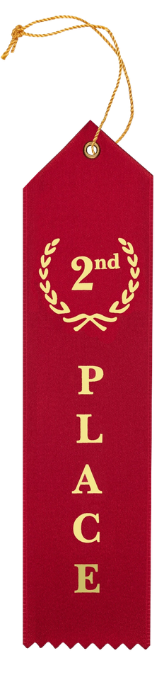 Flat Carded Award Ribbons 1st 2nd 3rd 4th 5th Place, Blue Red White ...