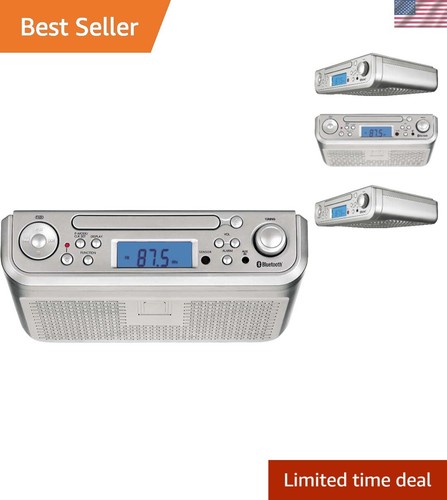 Stereo Under Counter CD Player with Bluetooth & Battery Backup - Silver ...