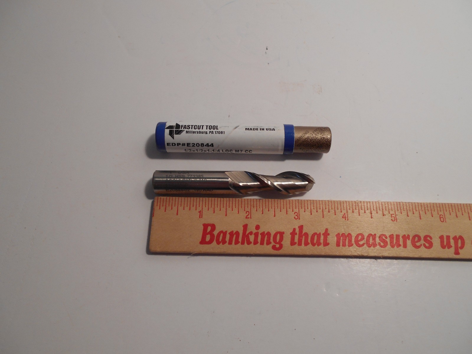 Fastcut End Mill HSS 1/2 x 1/2 x 1-1/4 LOC x 3-1/4 OAL M7 CC ( 3/16 ...