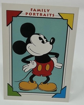 1991 Disney Impel Family Portraits Mickey Mouse - Mickey's Bio #100 | eBay