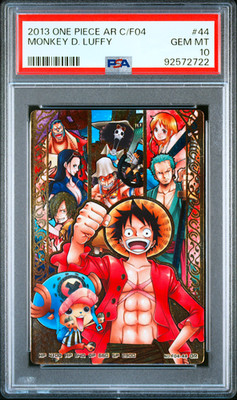 PSA 10 One Piece AR Carddass Luffy F04-44OR Formation 04 Strew Hat Crew ...