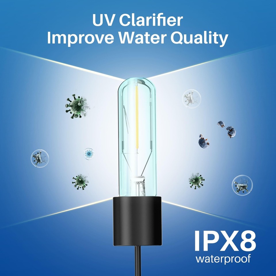 Biling 40w Pond Filter Clarifier, All One 2500 L/h Water Pump Kit Easy ...