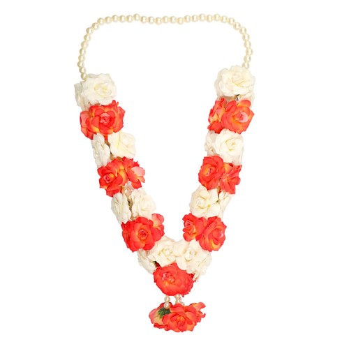 Artificial Mala Rose Flower Ribbon Garland Haar Mala for Idol-Mala God ...
