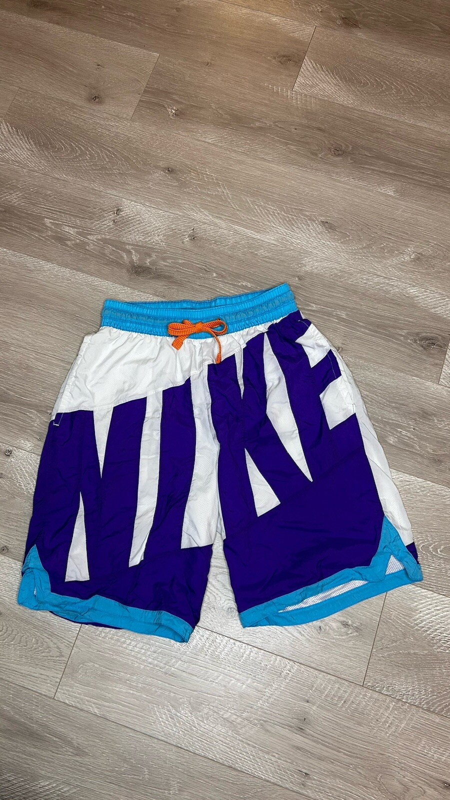 Nike DRI-FIT Throwback Large logo Drawstring Shorts - Gem
