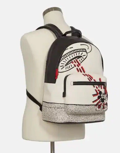 Coach Genuine Disney Mickey Mouse X Keith Haring West Backpack | eBay