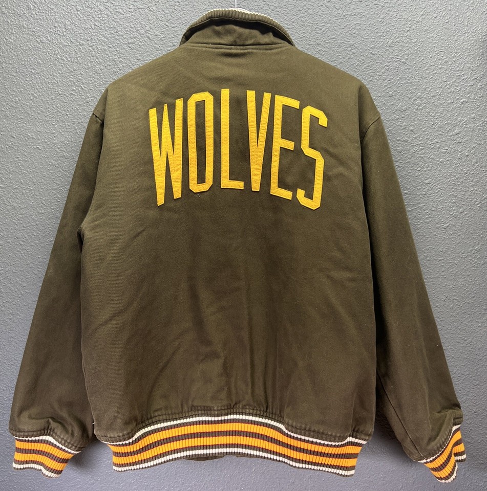 Stall & Dean Canvas Men’s M Detroit Wolves Baseball Bomber Jacket ...