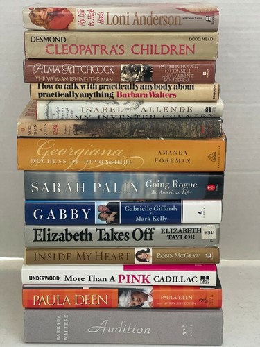 HARDCOVER Book LOT of 14 Female Biography Nonfiction Instant Collection ...