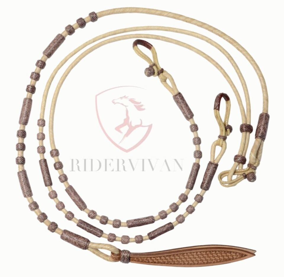 Romal Reins Natural Cow Rawhide Rawhide, Romel Reins 20 Plaits, 55 ...