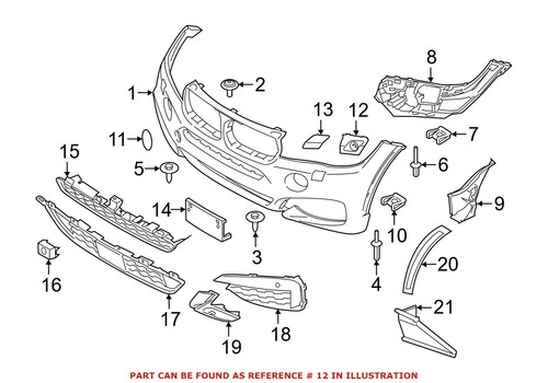 Genuine OEM Driver Left Bumper Cover Support Rail Washer For BMW ...