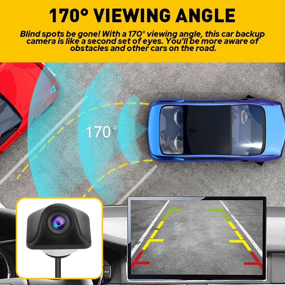 Rear View Reverse Backup Camera Parking 170°Wide Angle Night vision ...