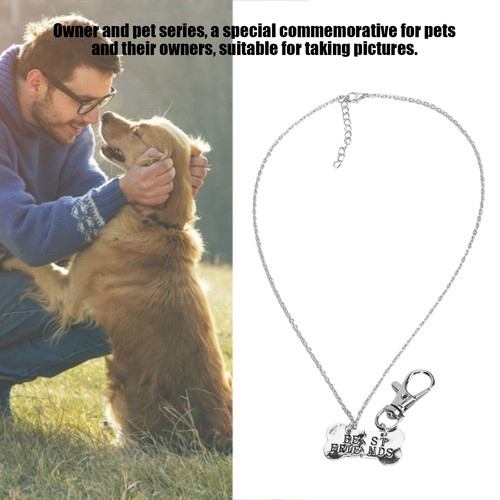 Alloy Owner And Pet Pair Dog Bone 2 Splicing Necklace Dog Tag Chain 2 ...