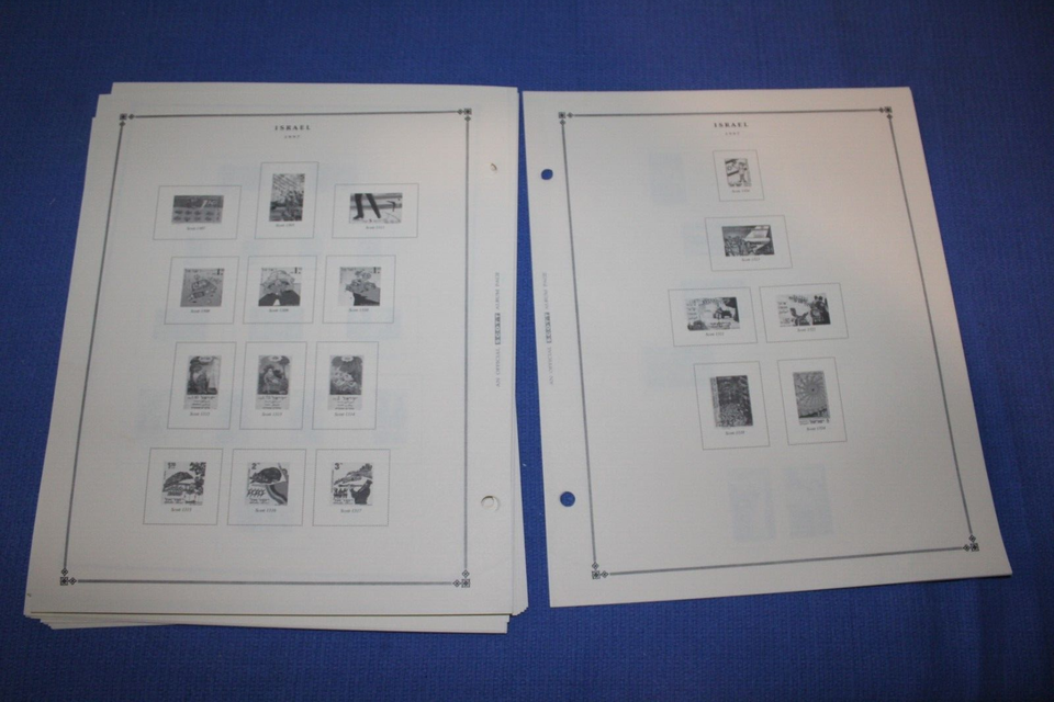 Israel 61 Pages Scott International Stamp Album 1948-1997 ...