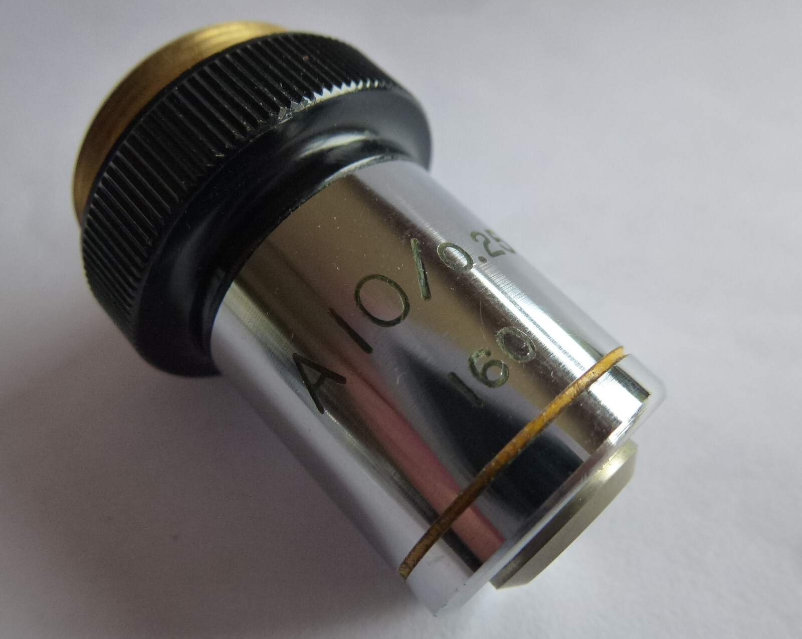 MICROSCOPE OBJECTIVES set of 3 being : A x4, | Grelly UK