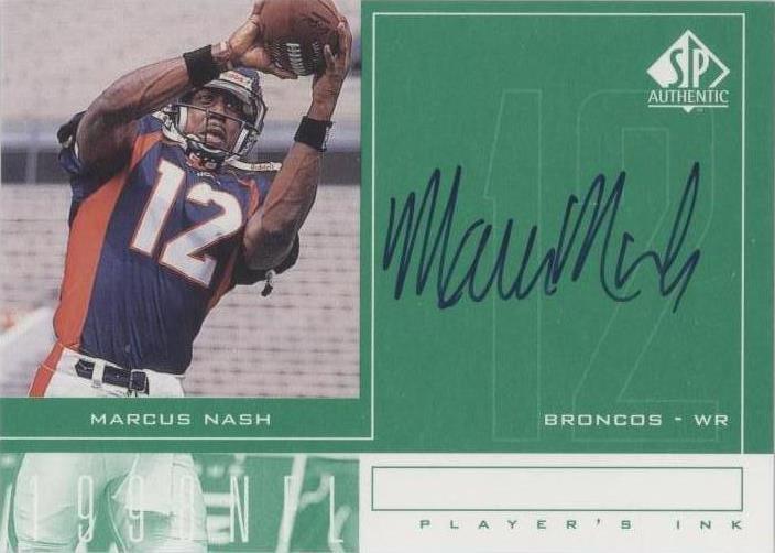 1998 SP Authentic - Player's Ink Marcus Nash #MN (AU, RC) for sale ...