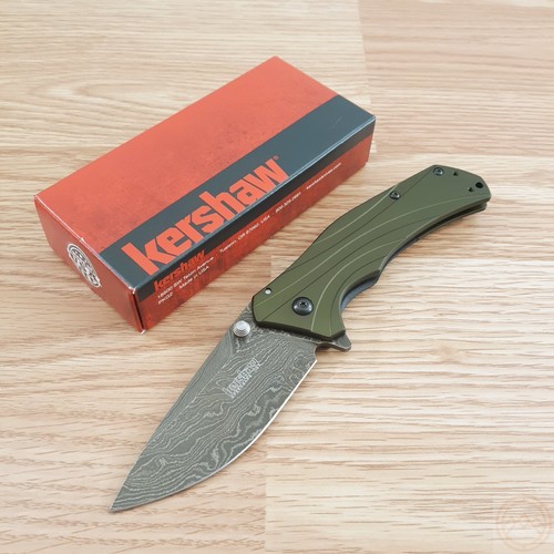 Kershaw Knockout Assisted Folding Knife 3½" Damascus Steel Blade ...