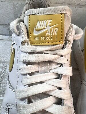 Nike Air Force 1 '07 White/Saturn Gold Women's Size 9 Nike Air Force 1 '07 White/Saturn Gold Women's Size 9