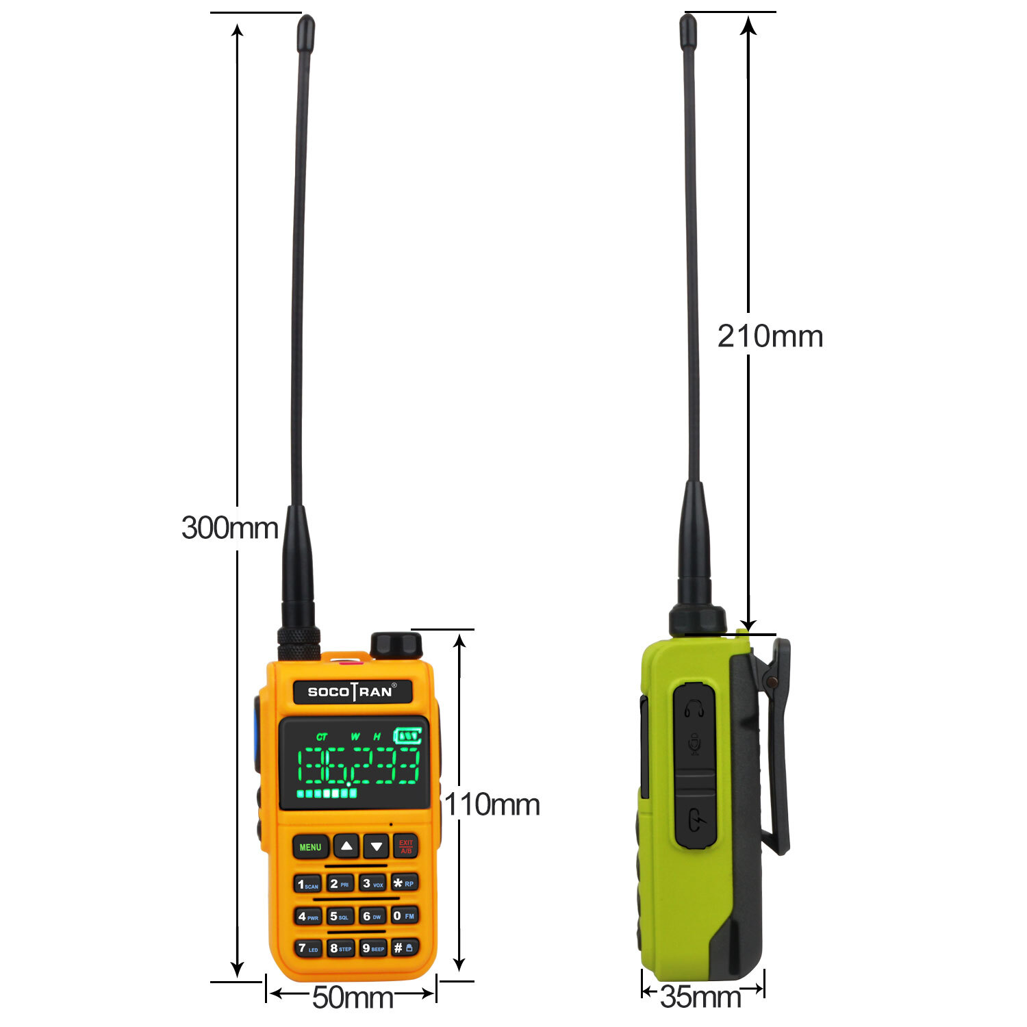 SOCOTRAN UV-5118 Two Way Radio Full Band 108-660MHz Marine Air Band ...
