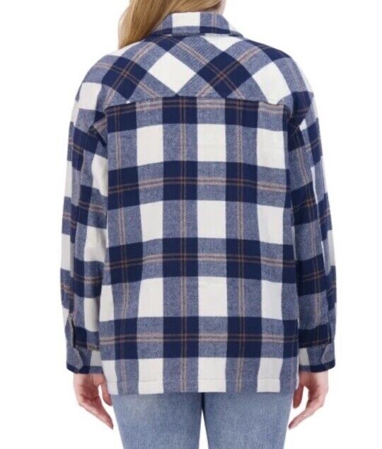 HFX, women's shirt jacket relaxed fit drop shoulder pockets, M | eBay