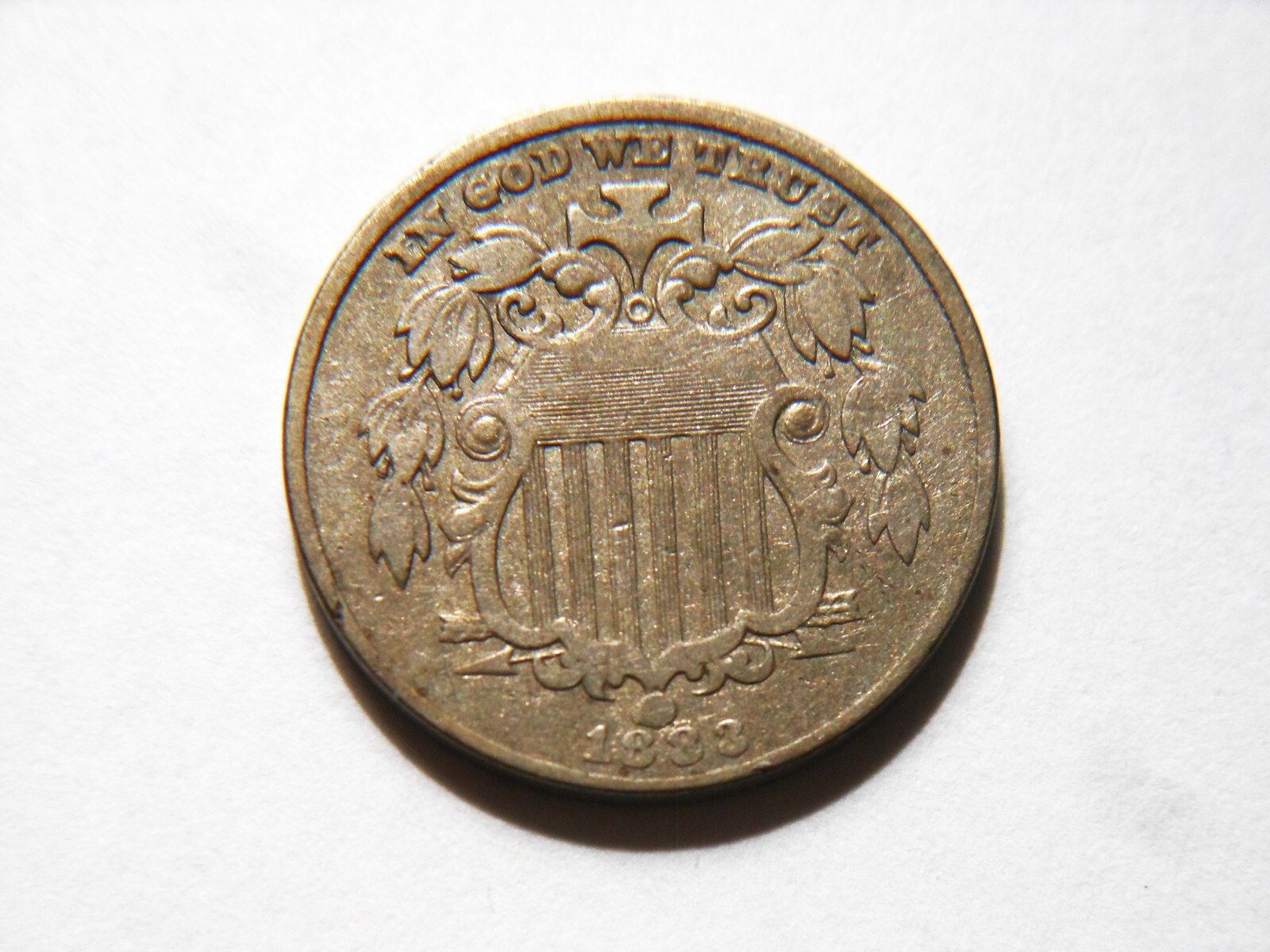 1883 VF Shield Nickel, Nice *Better Grade* Vintage Coin for a ...