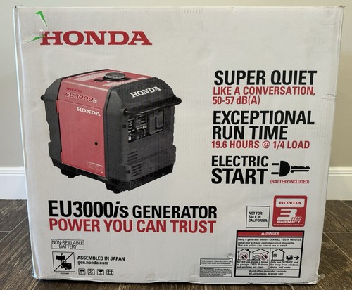 Honda EU3000IS 3000W 120V Super Quiet Portable Inverter Generator ...