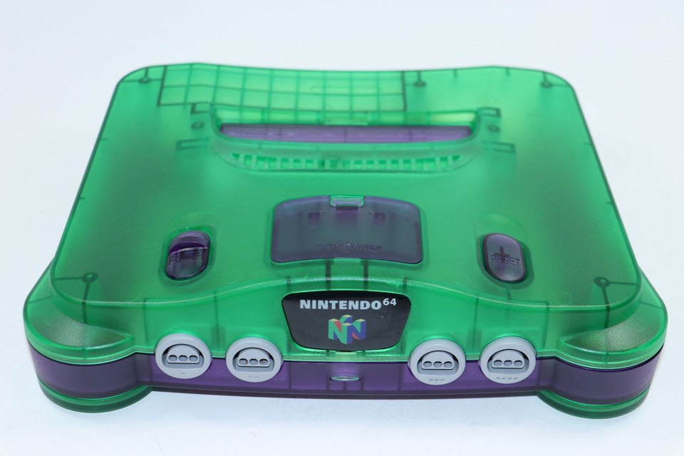 CUSTOM N64 Nintendo 64 Console FUNTASTIC PURPLE GREEN TRANSLUCENT COLOR ...
