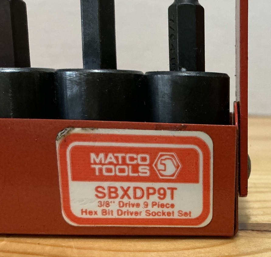 Vintage MATCO SBXDP9 3/8 drive SAE hex bit socket set. | eBay