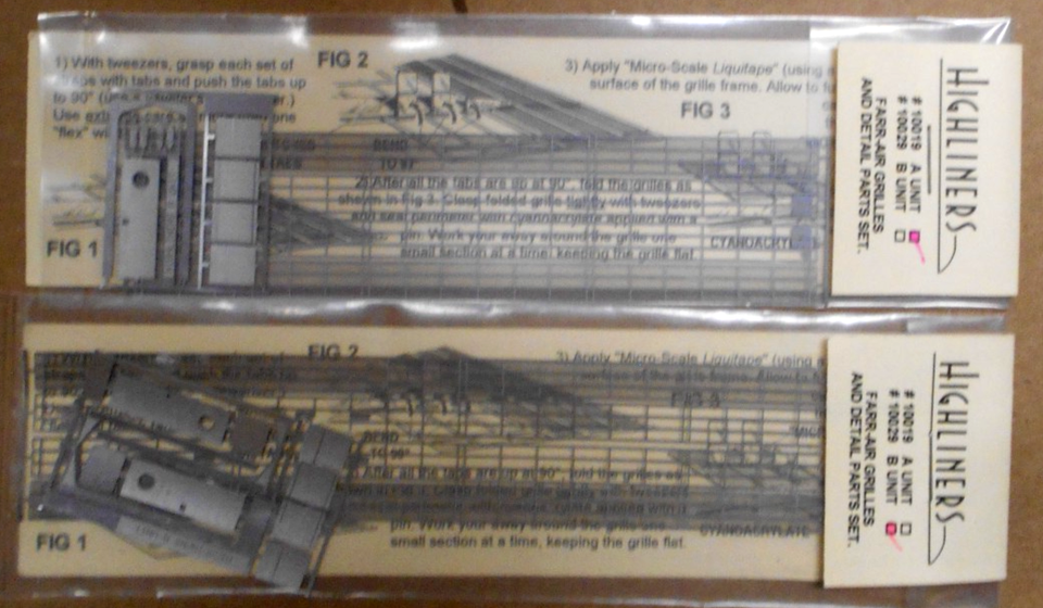 Highliners 10019 & 10029 Fabricated Farr Grills & Detail F3-A/B to F-7 ...