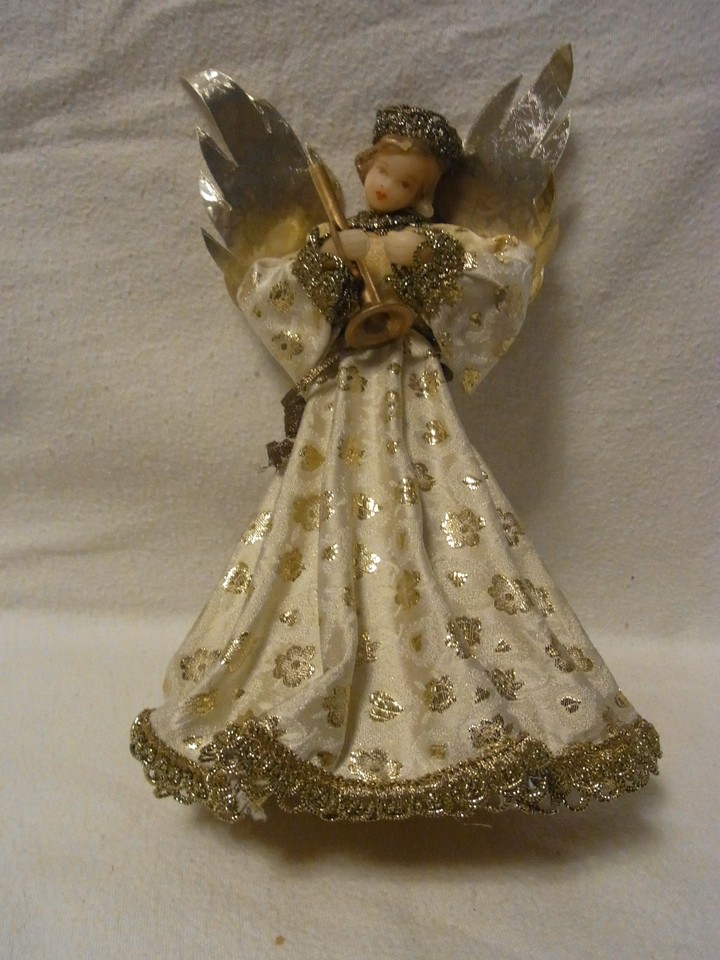 Nuremberg Christ Child Wax Angel Christmas Tree Topper Vintage German # ...
