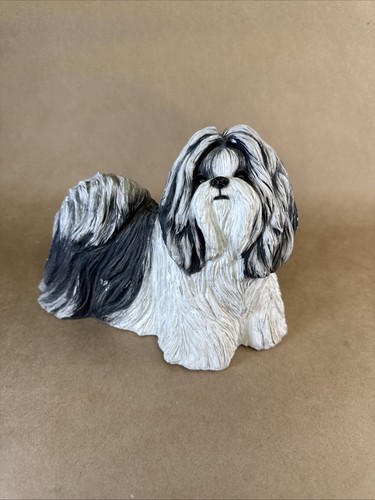 SANDICAST Vintage Sandra Brue Sculpture ‘95 SHIH TZU Dog 8"x6”x4” Black ...