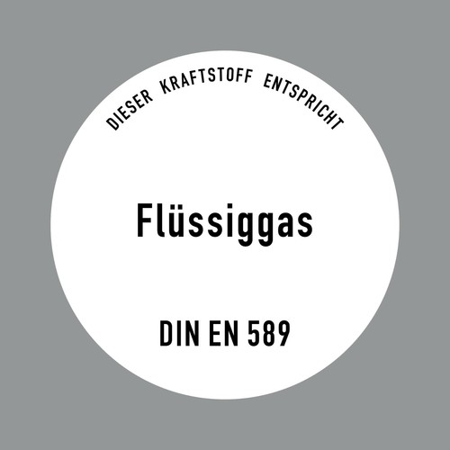 Aufkleber Sticker Gas Flüssiggas DIN EN 589 Kraftstoff Zapfsäule Tank ...