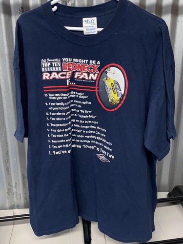 Jeff Foxworthy Redneck Race Fan Shirt Mens 2XL XXL Blue 2003 Single ...