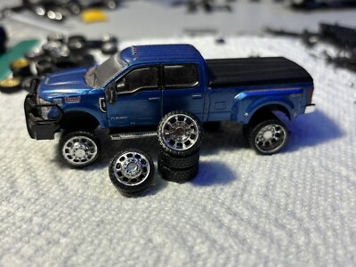 1/64 Scale 3D Printed Wheels Greenlight/m2/autoworld Duallys 10 spoke ...