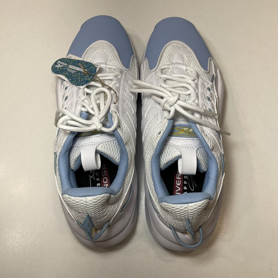 Reebok Solution Mid Nuggets White Fluid Blue Toxic Basketball Shoes Men ...