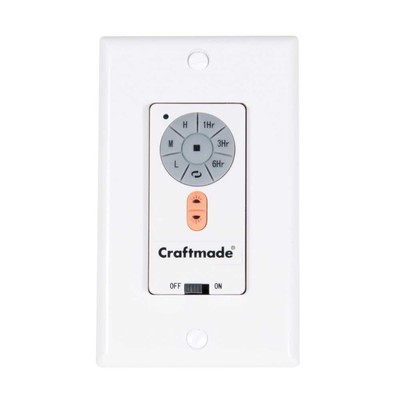 Craftmade ICS2-WALL White Fan & Light Wall Control For Craftmade ...