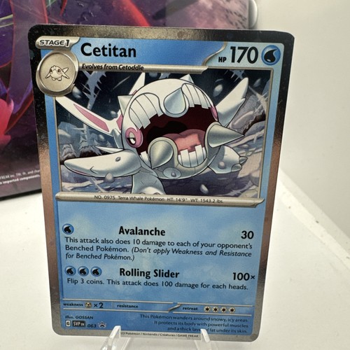 Cetitan SVP 063 Black Star Promo Scarlet & Violet Pokemon Card NM ...