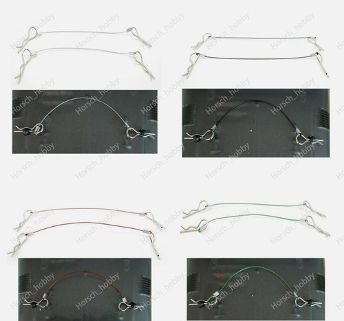 100mm 165mm Alloy Metal Steel Body Shell Body Clip Lanyard For 1/10 1/8 ...
